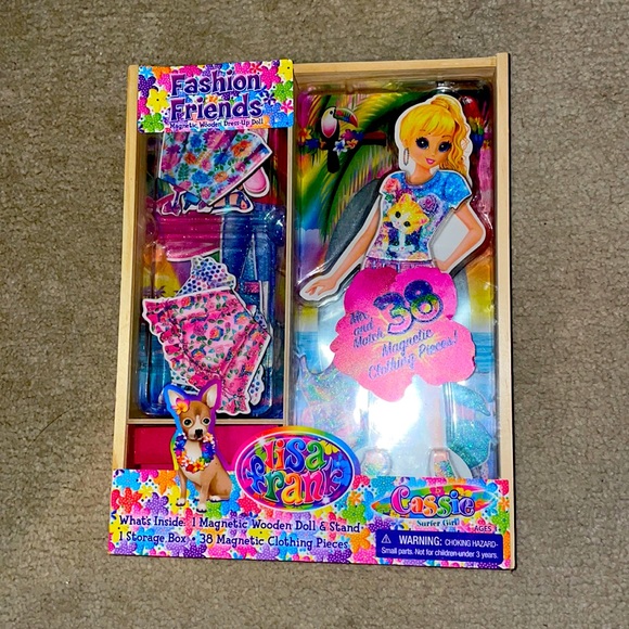 Lisa Frank | Toys | Lisa Frank Magnetic Wooden Dressup Doll | Poshmark
